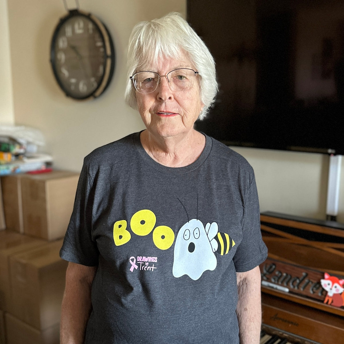 Boo Bee Breast Cancer Awareness Tee Drawings By Trent