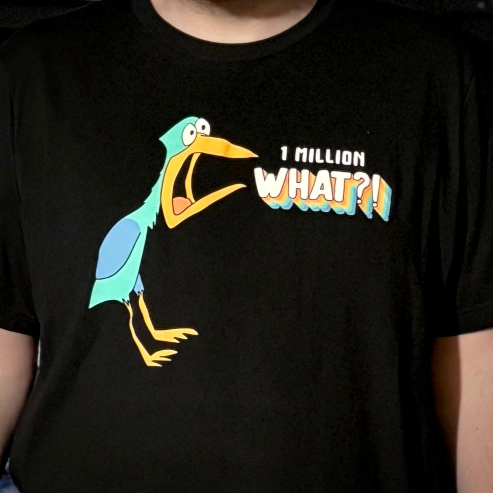 Screaming Stork 1M Instagram Tee – Drawings By Trent